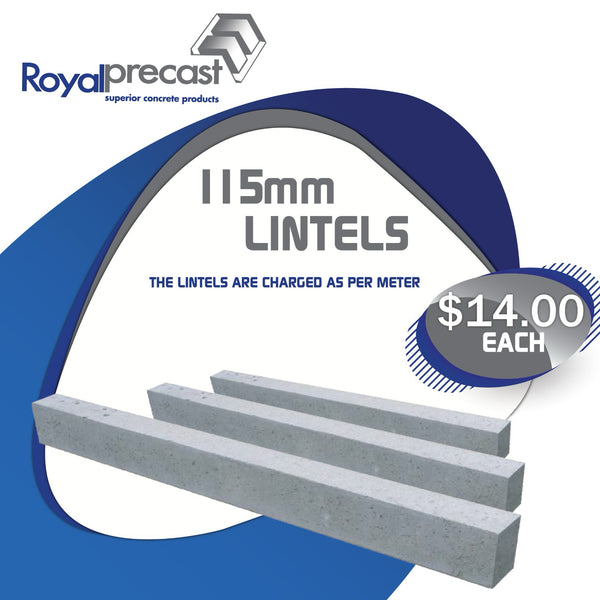 115mm Lintels – Royal Precast